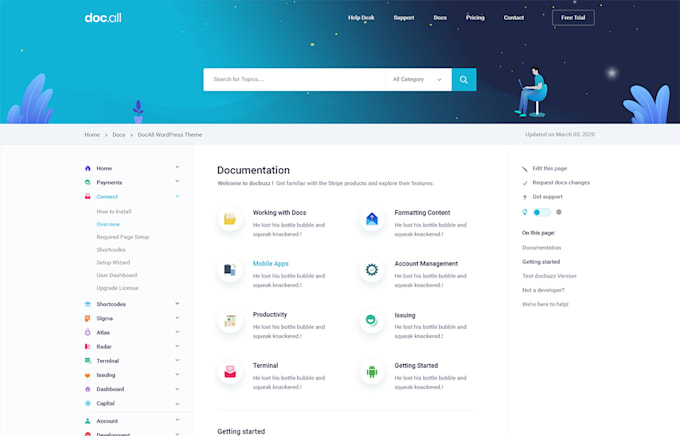 Documentation and knowledge base website with helpdesk forum by Mars ...