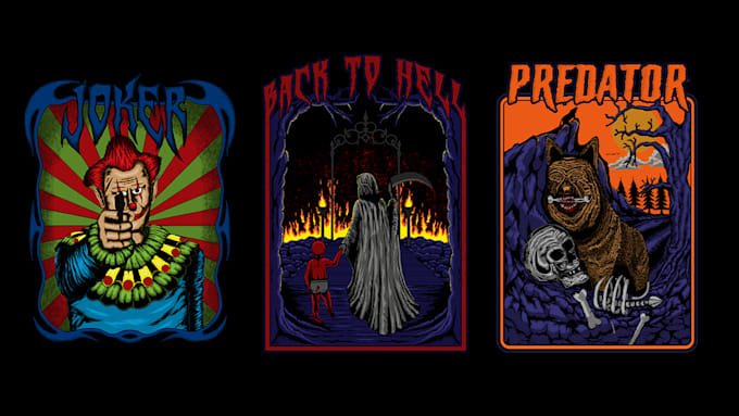 Draw illustration horror art, brutal art, dark art by Bigfangsart | Fiverr