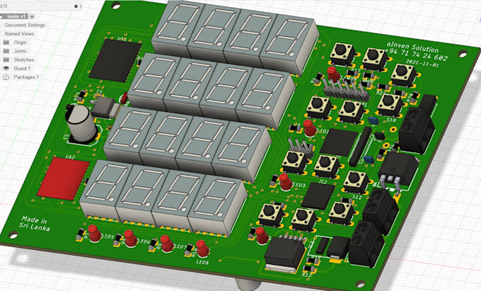 Custom pcb schematic and layout by Amalanjula | Fiverr