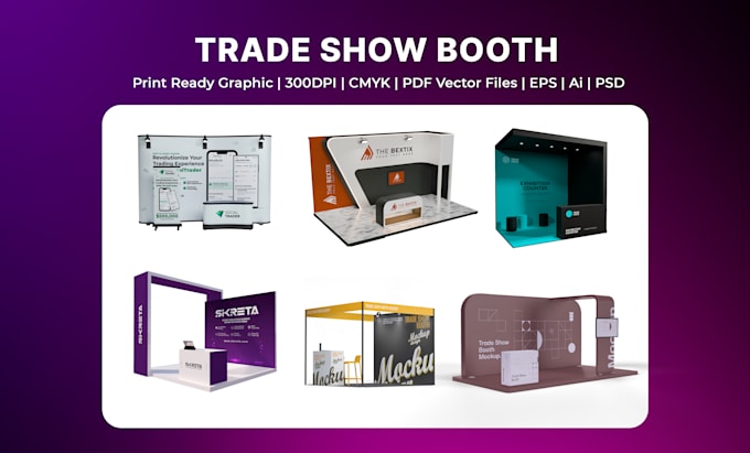 Create printable trade show booth, backdrop for exhibition, banner ...