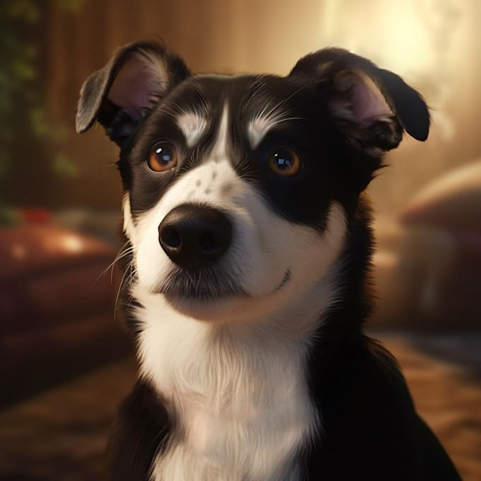 Create pet portrait pixar cartoon by Zahiramont | Fiverr