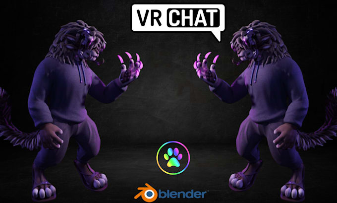 Create custom 3d model, vrchat avatar, vr character, vr chat, vrc ...