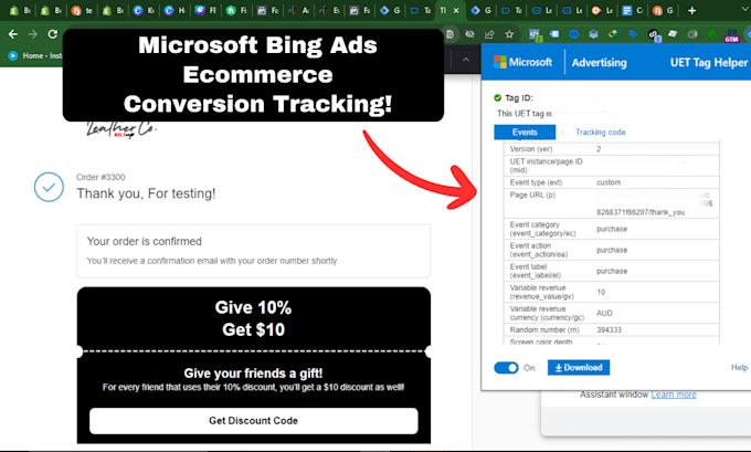 Setup microsoft bing ads conversion uet tag and ecommerce conversions tracking by Shahriar1999 ...