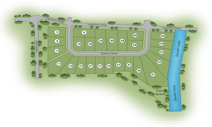 Render site plan, property map, plat map, rv map by Sarah_3223 | Fiverr