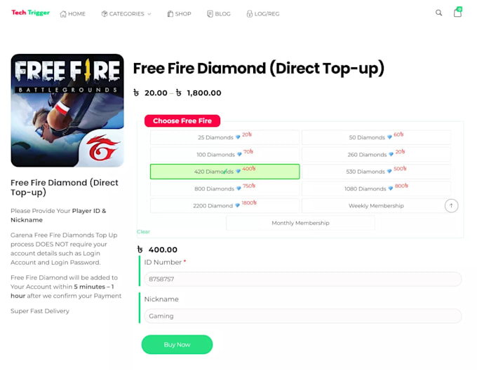 Gaming top up, visa and gift card selling website code by ...