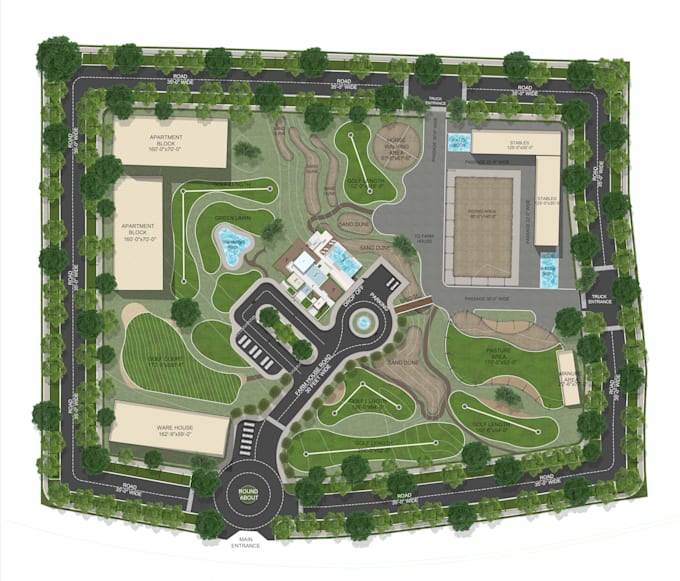 Render architectural site plan, master plan, landscape plan by ...