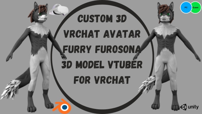 Create 3d vrchat avatar, vrchat avatar, furry avatar, nsfw, 3d model ... Create 3d vrchat avatar, vrchat avatar, furry avatar, nsfw, 3d model ...