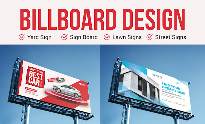 Design billboard, yard sign, sign board, hoarding, street signs, and ...