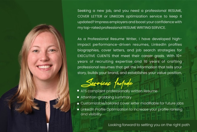 Write, revamp, deliver a professional resume writing, cv, cover letter ... Write, revamp, deliver a professional resume writing, cv, cover letter ...