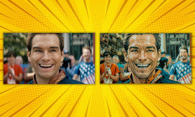 Turn your picture into comic book style by Aionefuture | Fiverr