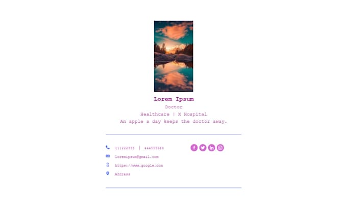 Design stunning and interactive html email signature by Aariz_g | Fiverr