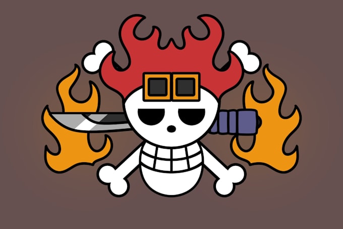 Draw amazing custom one piece flag jolly roger by Dewikiwi751 | Fiverr