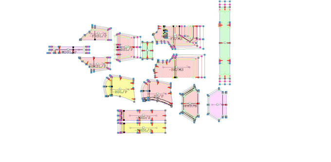 Grading sewing pattern in dxf, mdl, gerber zip by Hash_msilva | Fiverr