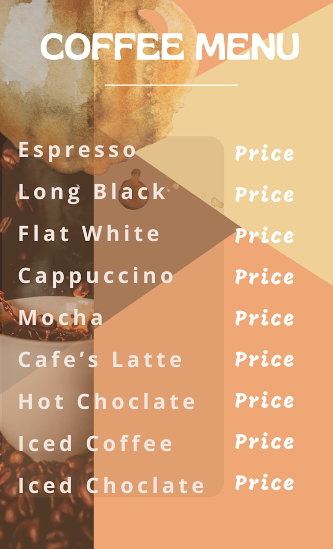 Design an attractive menu for you by Imaneservice1 | Fiverr