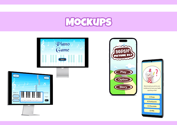 Do 2d game ui design by Tashashazali | Fiverr