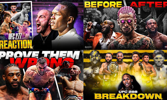 Design mma ufc boxing wwe youtube thumbnail by Aswadahsan | Fiverr