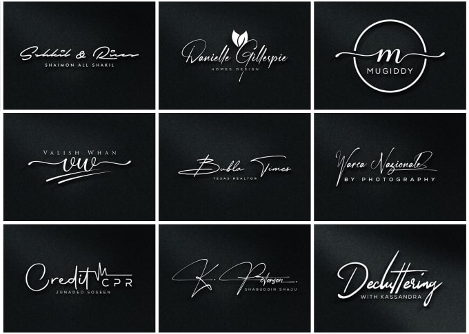 Fast design signatures, cursive, scripted, handwritten logo by ...