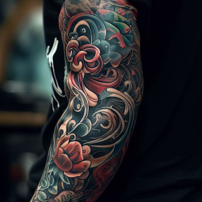 Create a custom tattoo design, tattoo sleeve for you by Keeclar | Fiverr
