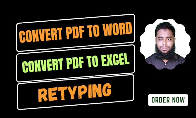 Convert pdf to ms word, excel powerpoint and retyping job by B2c ...