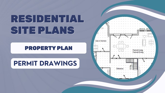 Plot residential site plan, property plan for city permit by Minifur ...