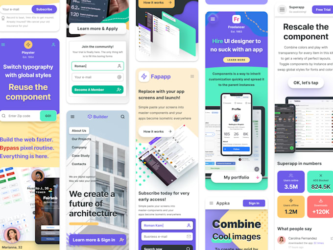 Design your mobile, web app using figma by Youssefst | Fiverr