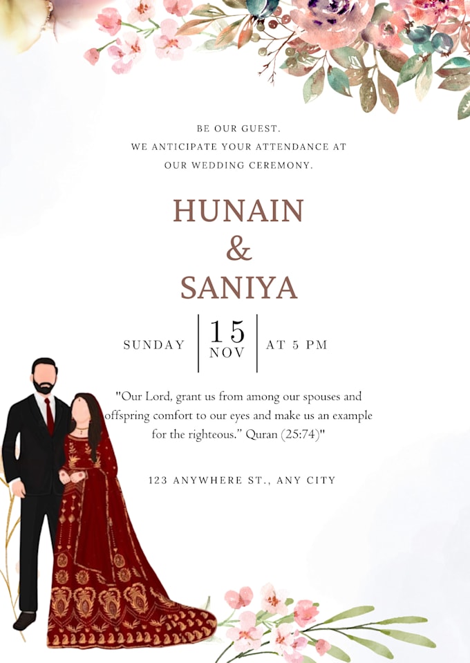 Design a stunning wedding card and nikkah certificate design by S9mi_0 ...