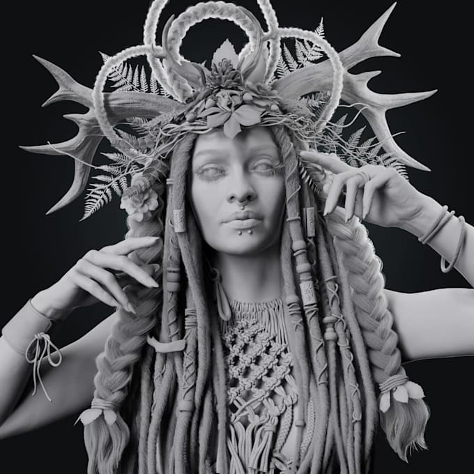 Model and rig 3d character, 3d game character, blender, c4d, maya ...