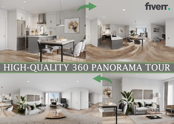 Render 360 panorama walkthrough 3d virtual interior tours by Liliatiiechko | Fiverr