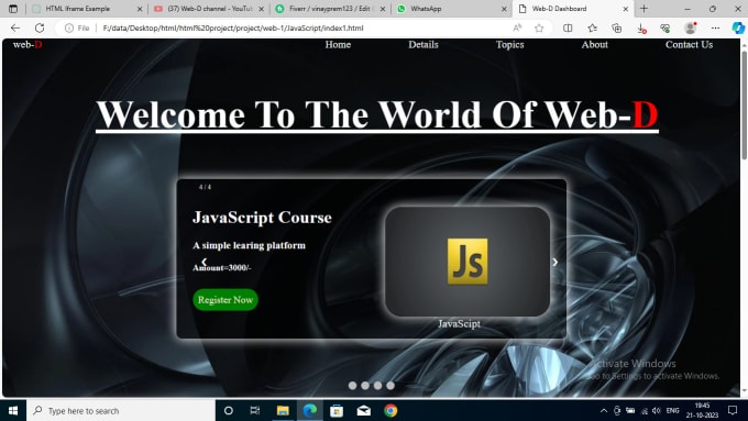 Do Htmlcss And Javascript Codes To Built Ecommerce And Also Portfolio Websites By Vinayprem123