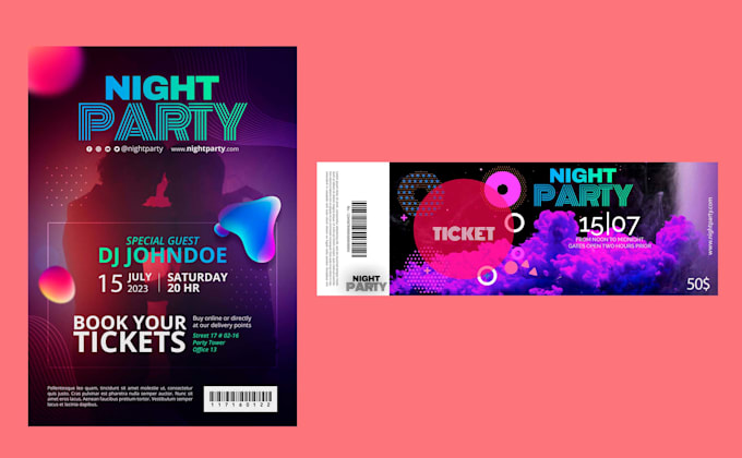 Design stunning tickets and invitation cards for any event by Nettricks ...