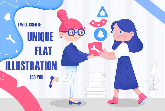 Create unique flat illustration for you by Luiza_crandal | Fiverr