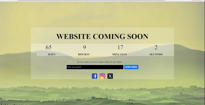 Create coming soon page by Qasid_1 | Fiverr Create coming soon page by Qasid_1 | Fiverr