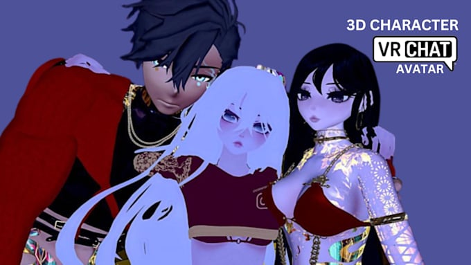 Create custom 3d vrchat avatar, vr character, 3d anime model, avatar ...