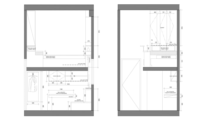 2d cabinet detailed drawings by Chengyuhan | Fiverr