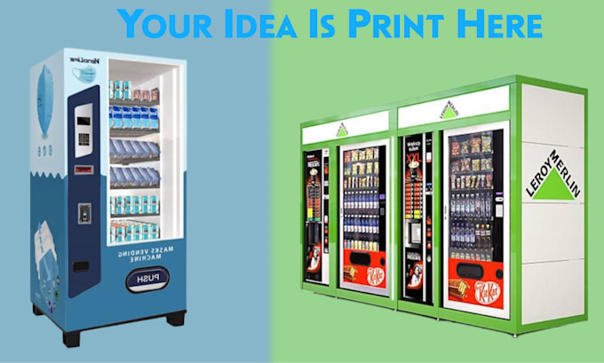 Design catching vending machine wrap, wrap design, atm wrap, backdrop ...