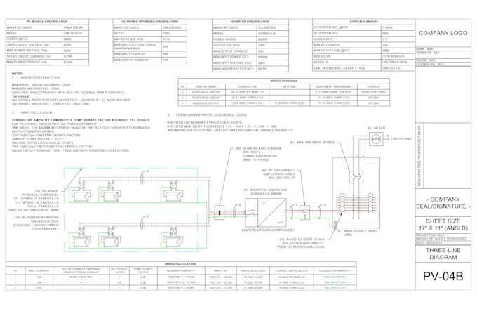 Design solar pv permit plans for residential systems by Daniel12h | Fiverr