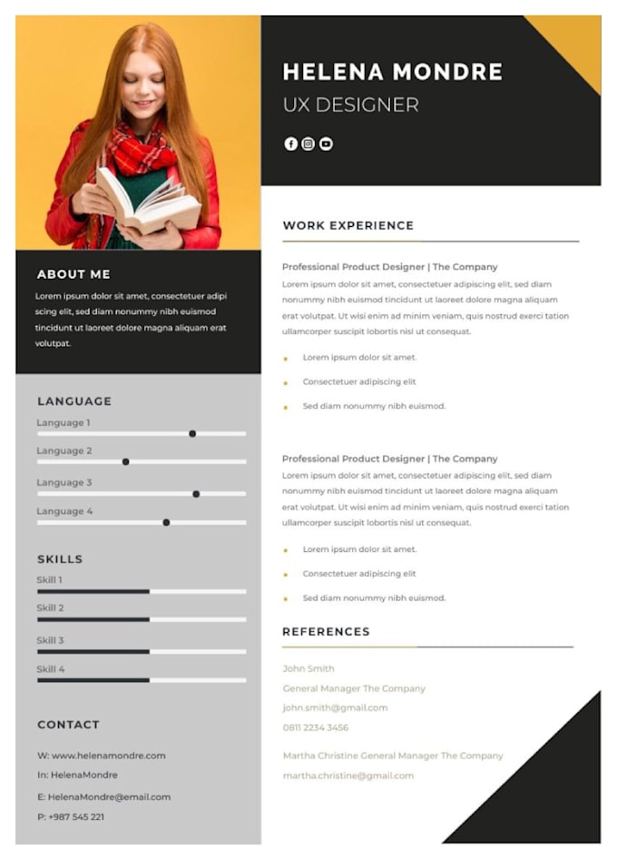 Deliver professional resume writing services by Muneshmalhi9 | Fiverr