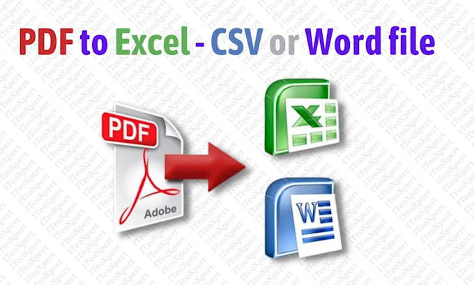 Convert pdf to excel or csv file,image,scanned docs to excel or google ...