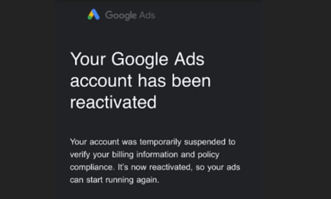 Reactivate your google ads suspended account and solve paused account ...