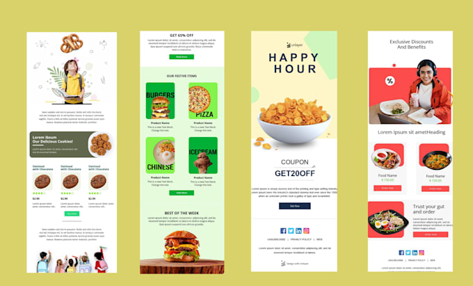 Design html email template for your email campaign by Templatedesignr ...