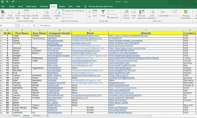 Do absolute data entry website research scraping pdf to excel copy ...