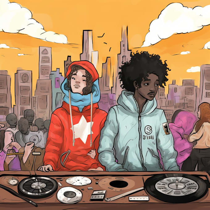 Make a cartoon album cover by Vestoose | Fiverr