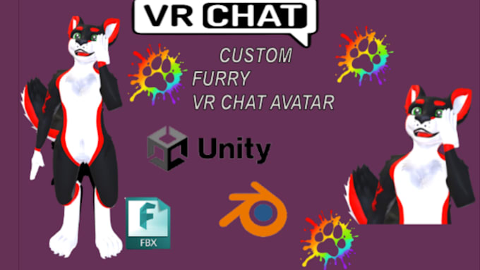 3d model vrchat fursona furry vrchat avatar vtuber rigging by Hamzat_vr ...