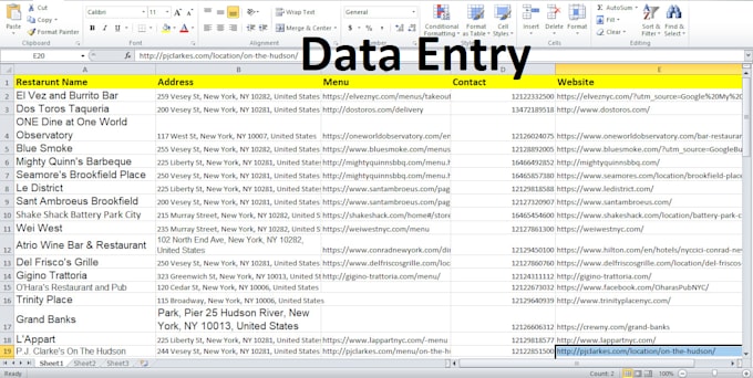 Führen sie dateneingaben, webrecherchen, kopieren, einfügen und excel-dateneingaben durch