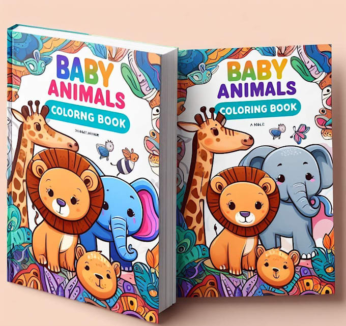 Design coloring book cover mockup ai art for book covers ai coloring ...