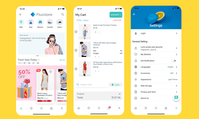 Configure fluxstore woocommerce, shopify, multi vendor flutter app by Sanad786 | Fiverr