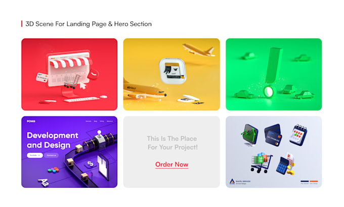 Design 3d scenes for apps, games, and landing page by Mojtabanavade ...
