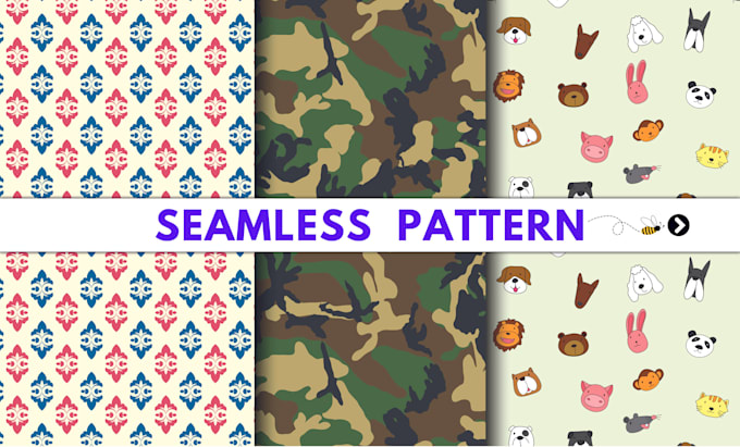 Design camouflage, monogram, geometric, and any vector repeat seamless ...