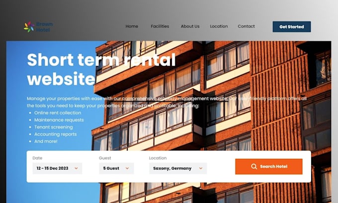 Build a short term rental website, an airbnb website, and a direct ...