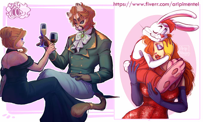 Draw ship couple illustrations, fanarts, ocs, fursonas by Aripimentel ...